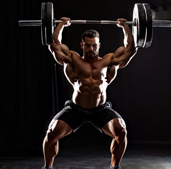 Bodybuilder exhibiting muscular definition by M Naveel - Playground