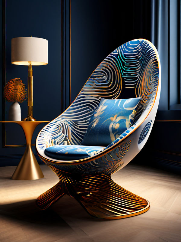 Modern chair embracing patterns from a given image by Eman Elnagar ...
