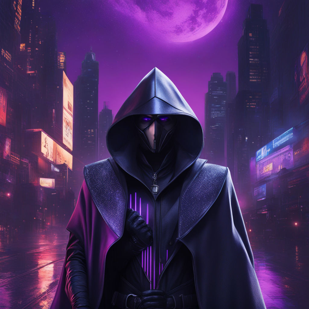 Androgynous hitman dressed as Grim reaper with cyberpunk aes... by ...