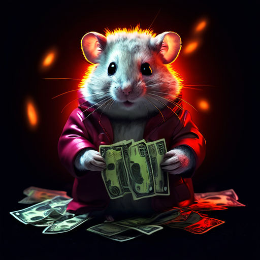 Hamster clutching multiple currency bills by Мунир Сагдиев - Playground