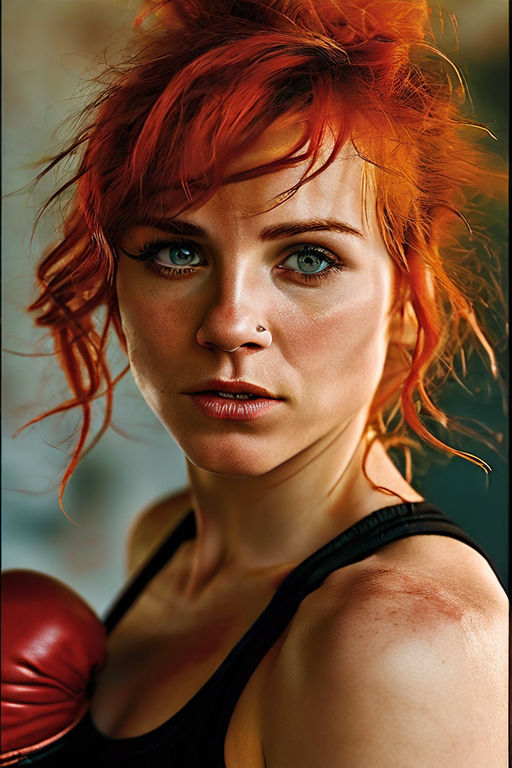 Hayley Williams boxing ultra realistic photo by Luciano Romero - Playground