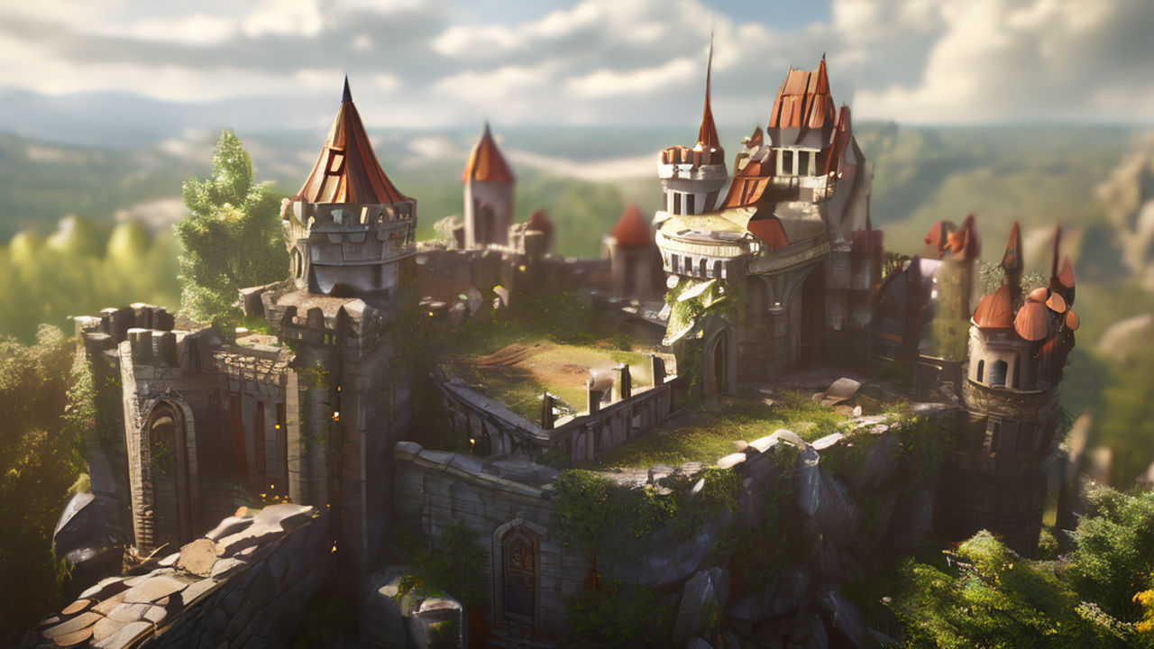 A fantasy broken castle by Khoi Tran - Playground