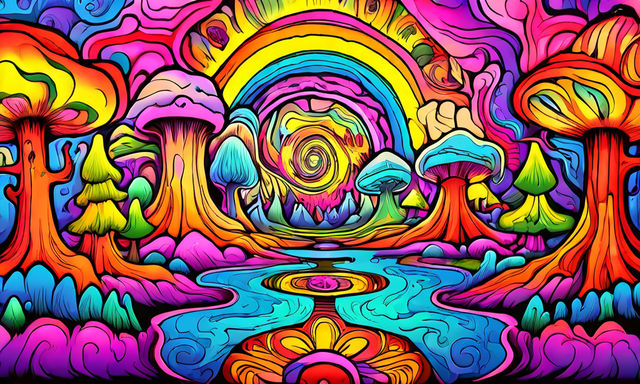 Trippy coloring page, by ezzie - Playground