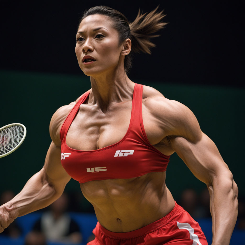 Badminton. Action shot. Female. Huge by Onar - Playground