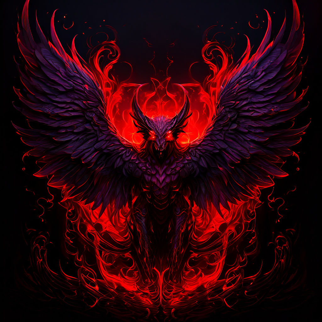 Only bright red demon wings by Artemka Xalyavkins - Playground