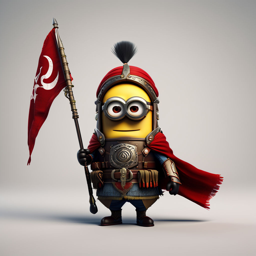 Warrior minion Turkish flag ottoman empire by Hüseyin Özalp - Playground