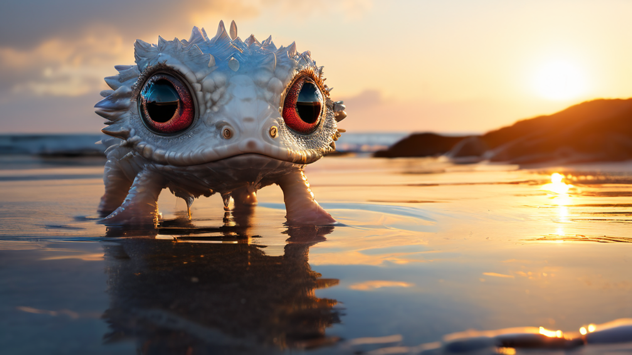 A beautiful shriveled cute skin colored creature with soft ... by alex ...