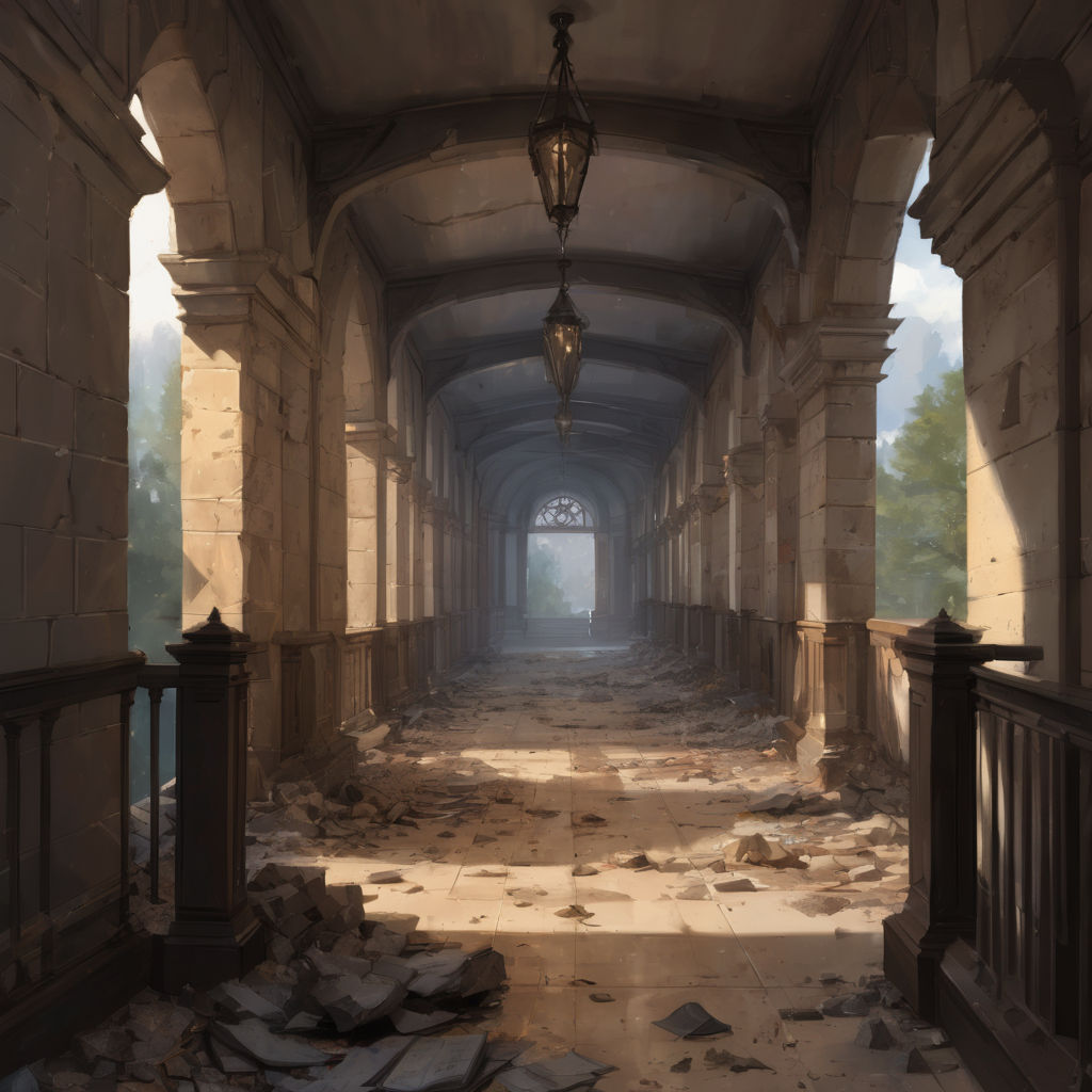 Dnd concept art outdoor corridor veranda hallway magic bard ... by Sam ...