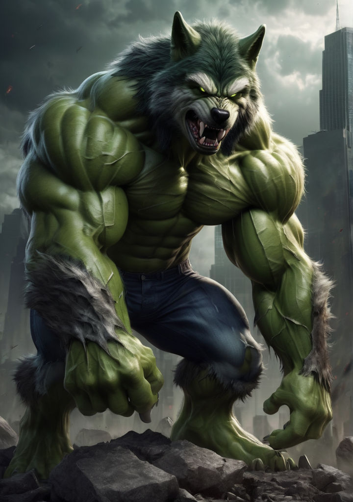 What would Hulk look like if he were a wolf? by Ahmet Can Törün ...