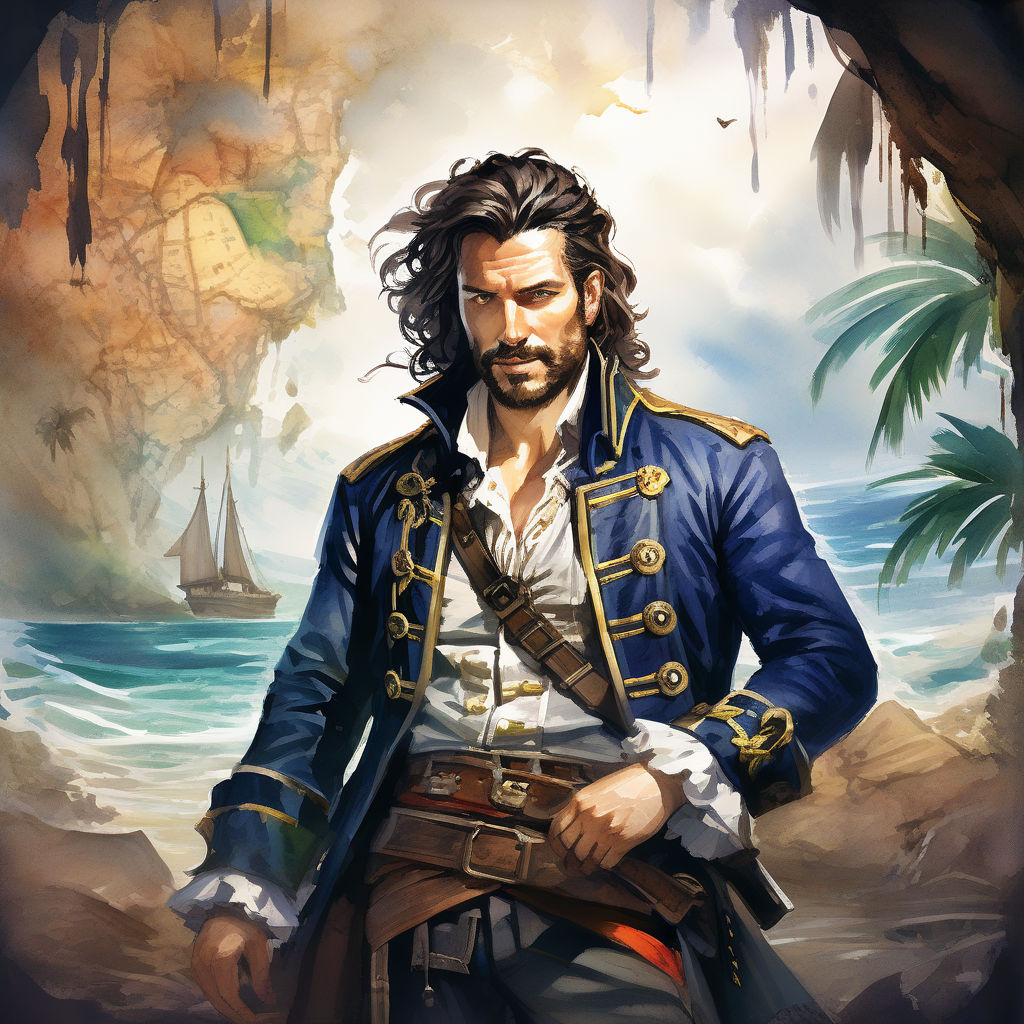 Watercolor depiction of the infamous pirate Henry Morgan by Biohazard ...
