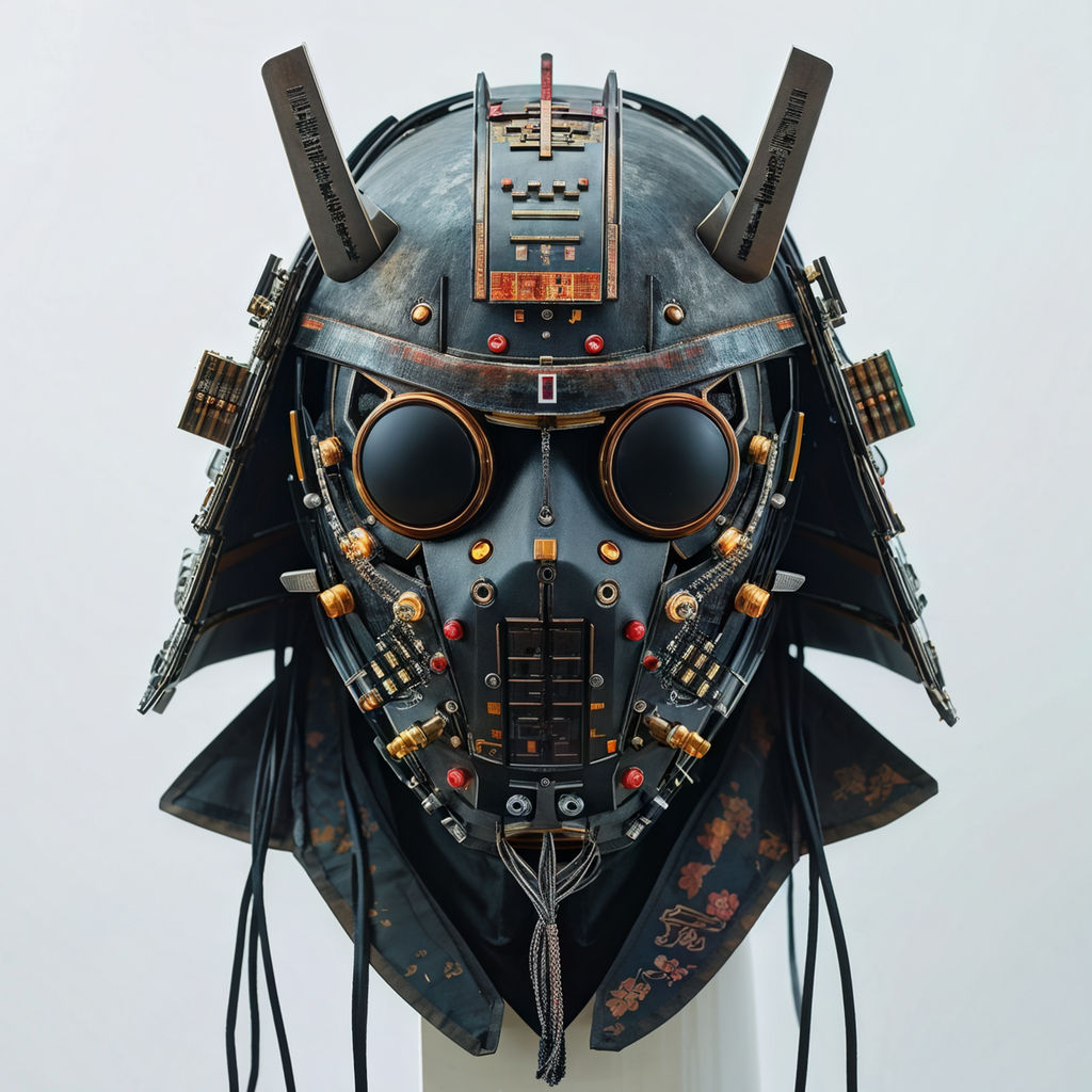 Cyberpunk samurai mask by Malte Staeblein - Playground