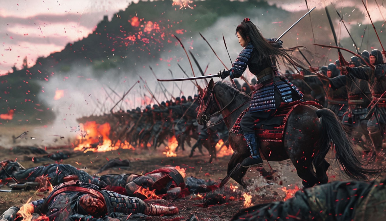A samurai battlefield in japan by T.B. Hana - Playground