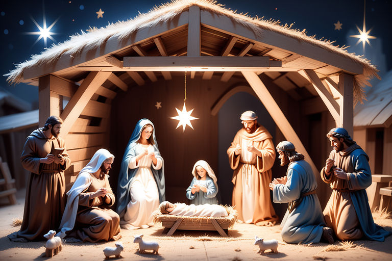 Christmas nativity scene by Елена Мирер - Playground