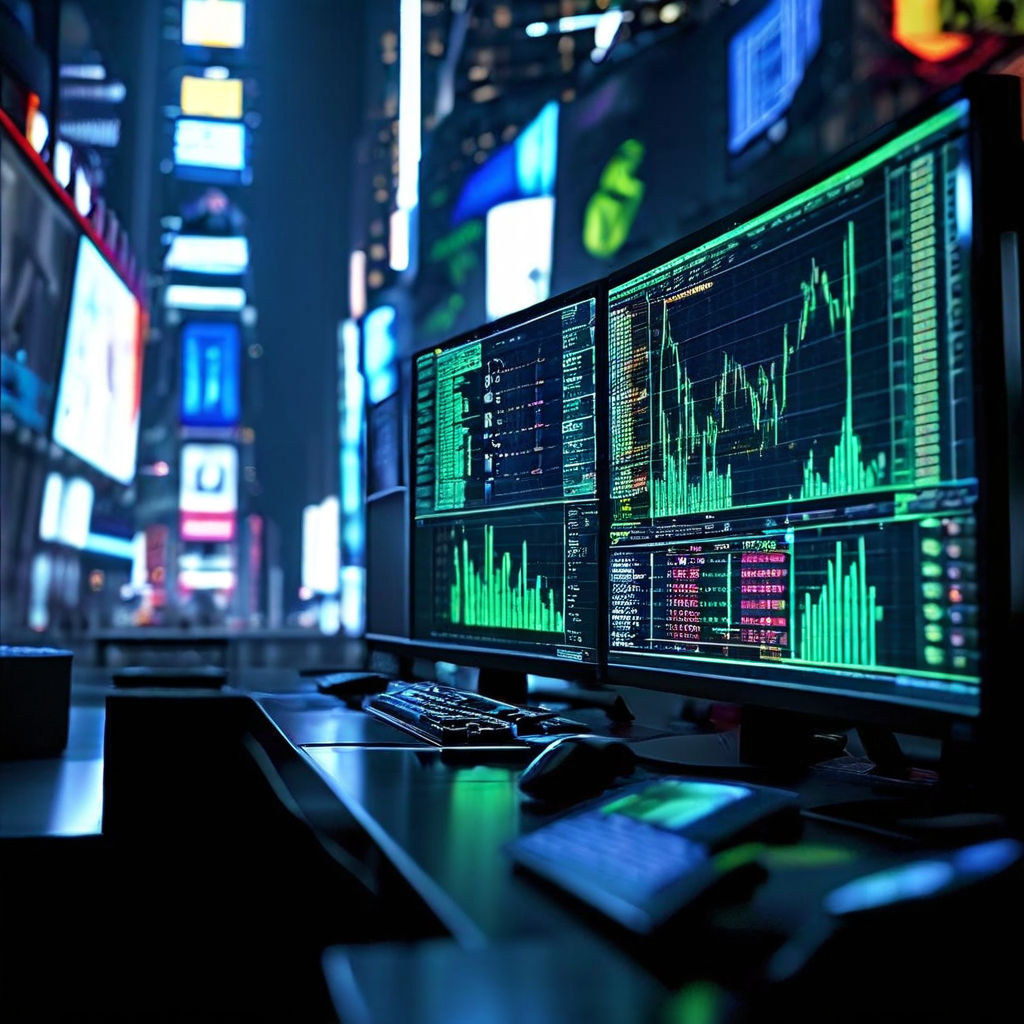 "A hyper-realistic scene depicting the success of NVIDIA in ... by Anar ...