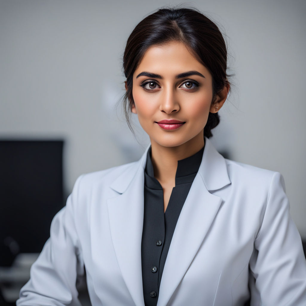 A Pakistani working women in his professional attire looking... by syed ...