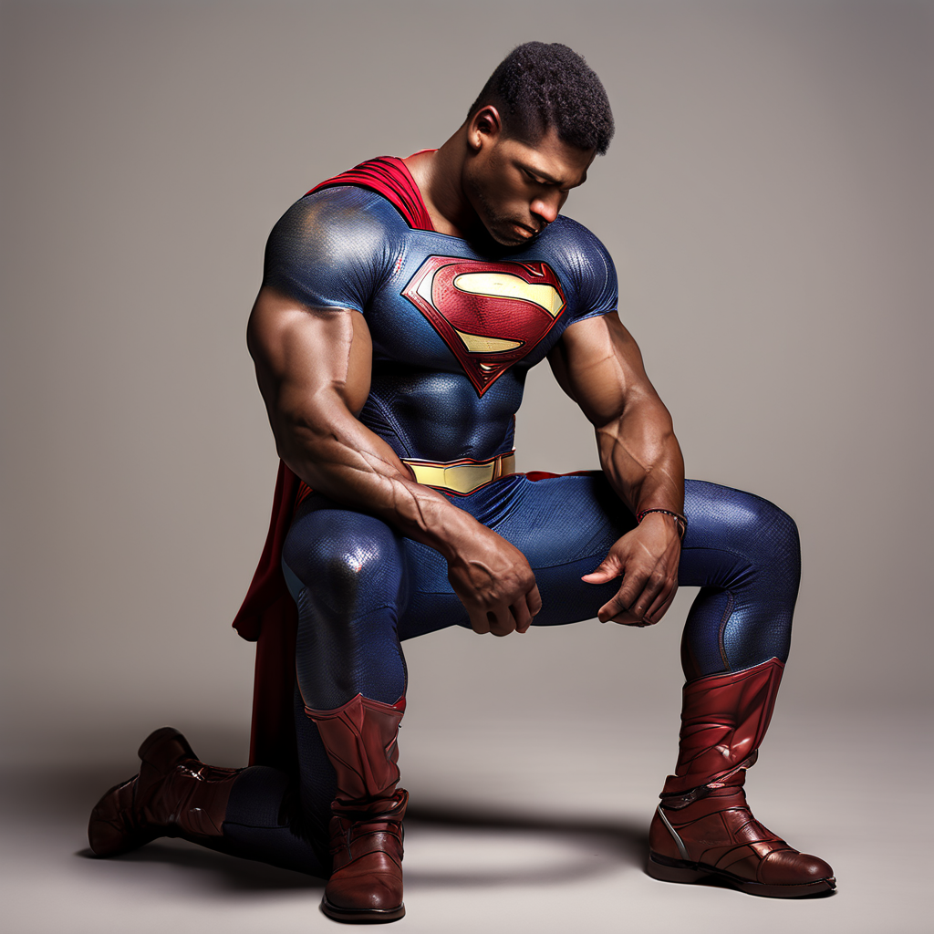 A strong and handsome African American Superman by SAFE - Playground