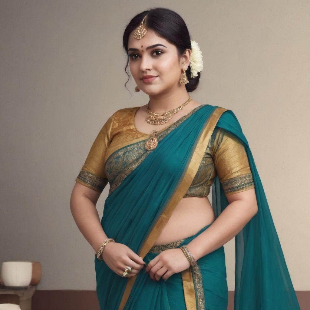 Design a woman chubby wearing saree and blause by EK LADKA - Playground