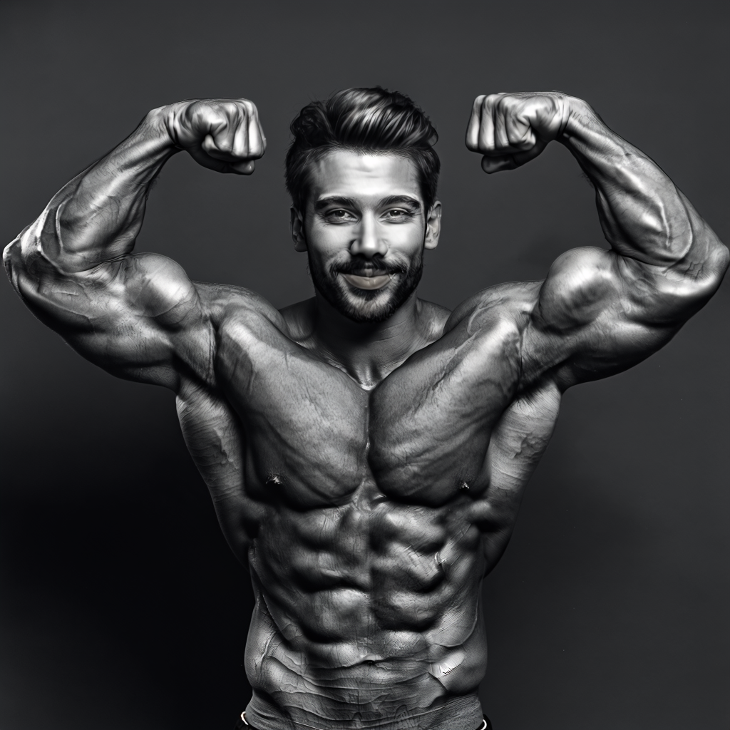 Handsome 30 year old bodybuilder flexing his pecs by luuk krijnen - Playground