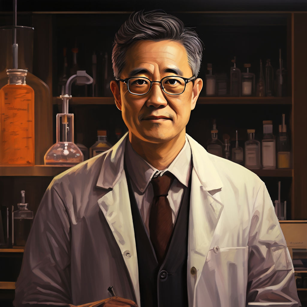 Draw a portrait of scientist named Ted Um by baagmachine - Playground