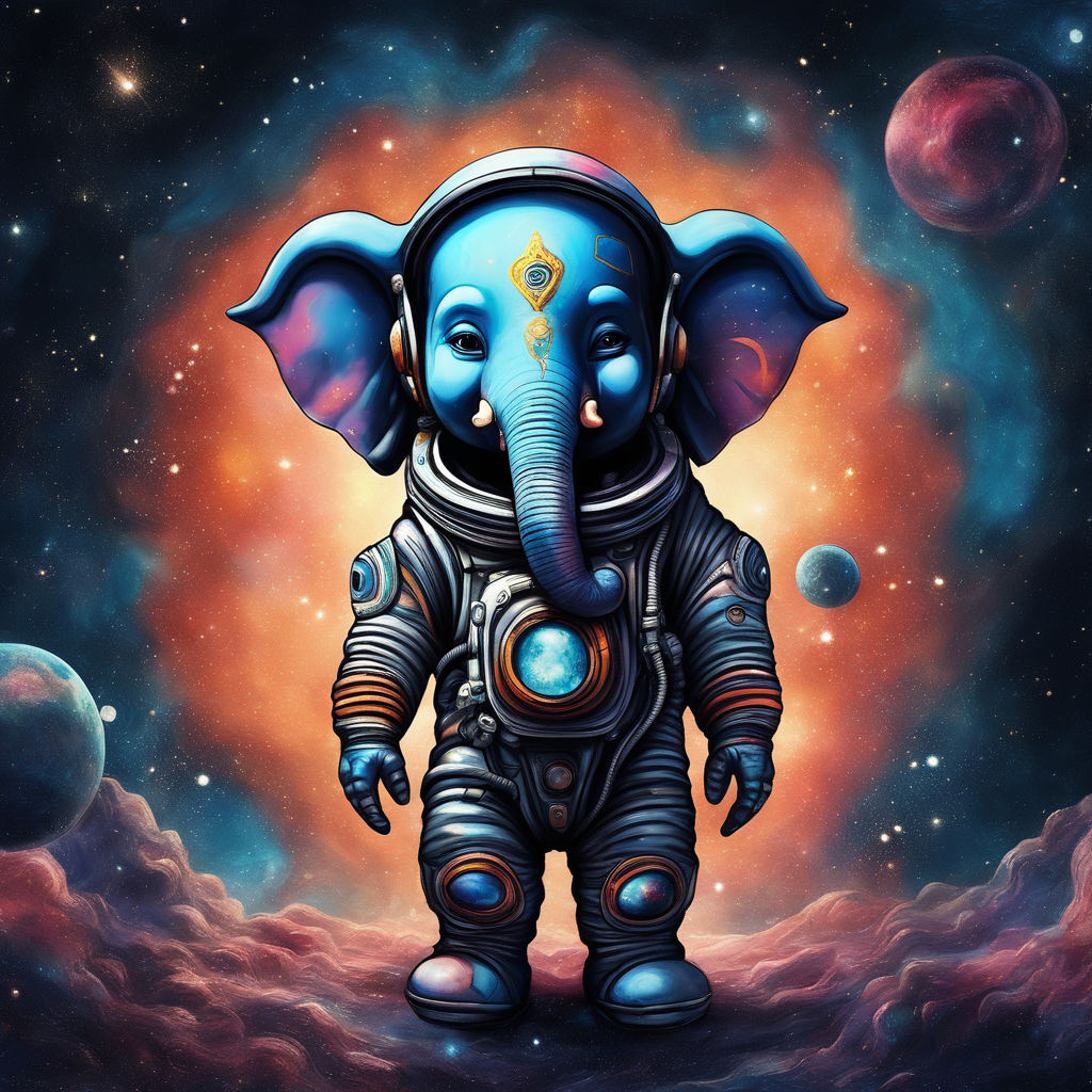 Baby Cute Lord Ganesh astronaut suit by narin sri - Playground