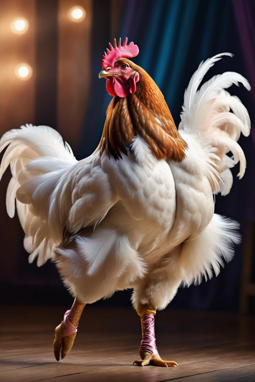 Chicken in ballet pose by GeggiGoa - Playground