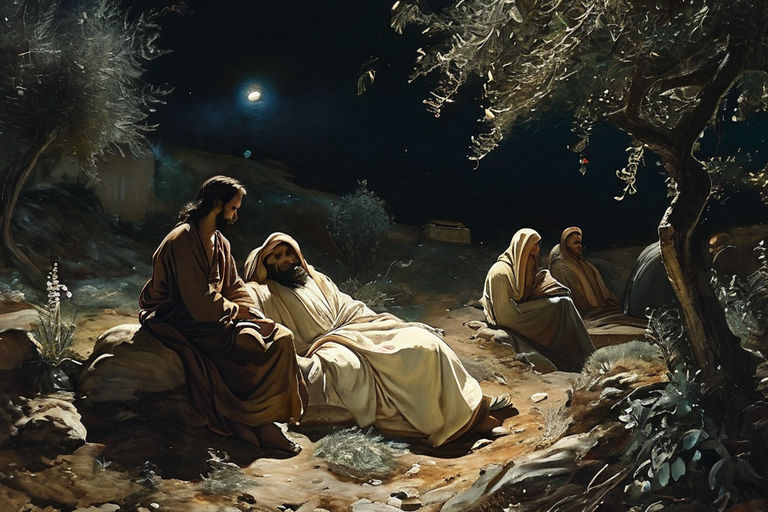 The disciples sleeping in the garden of Gethsemane by DifusiOn Pro ...
