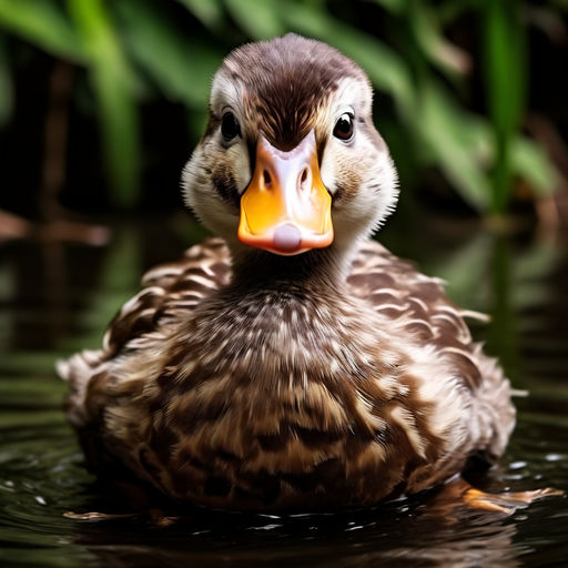 Make me a picture of a native Indonesian duck facing the fro... by Folk ...