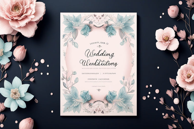 Design a wedding ceremony invitation card in a Elegant style... by ...