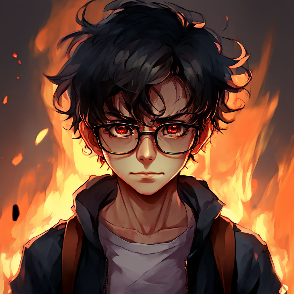 Demon Slayer Anime skinny teenage boy with glasses looks lik... by ...