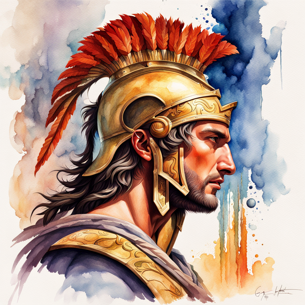 Iconic side face of Achilles by Mark Gonzalez - Playground