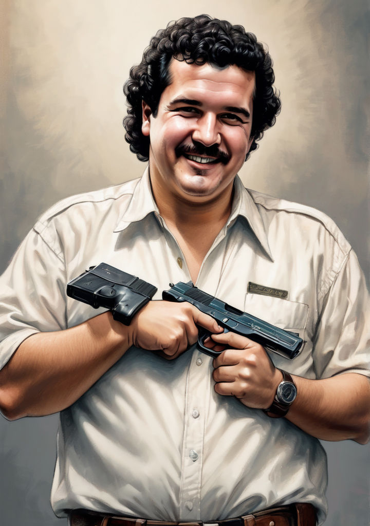 Half-body portrait of Pablo Escobar by Heri Irawan - Playground