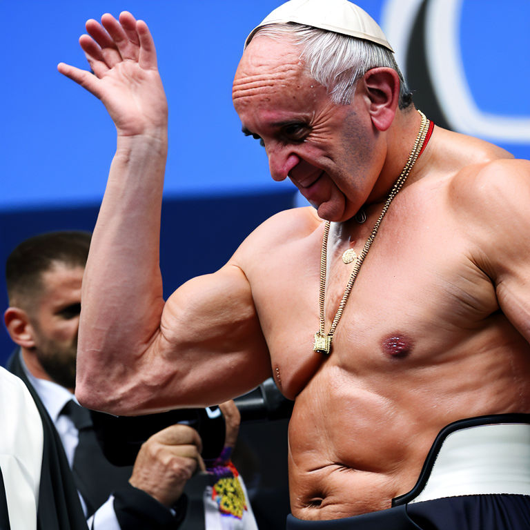 Pope Francis hand holding a aspersorium by Cássio Ralo - Playground