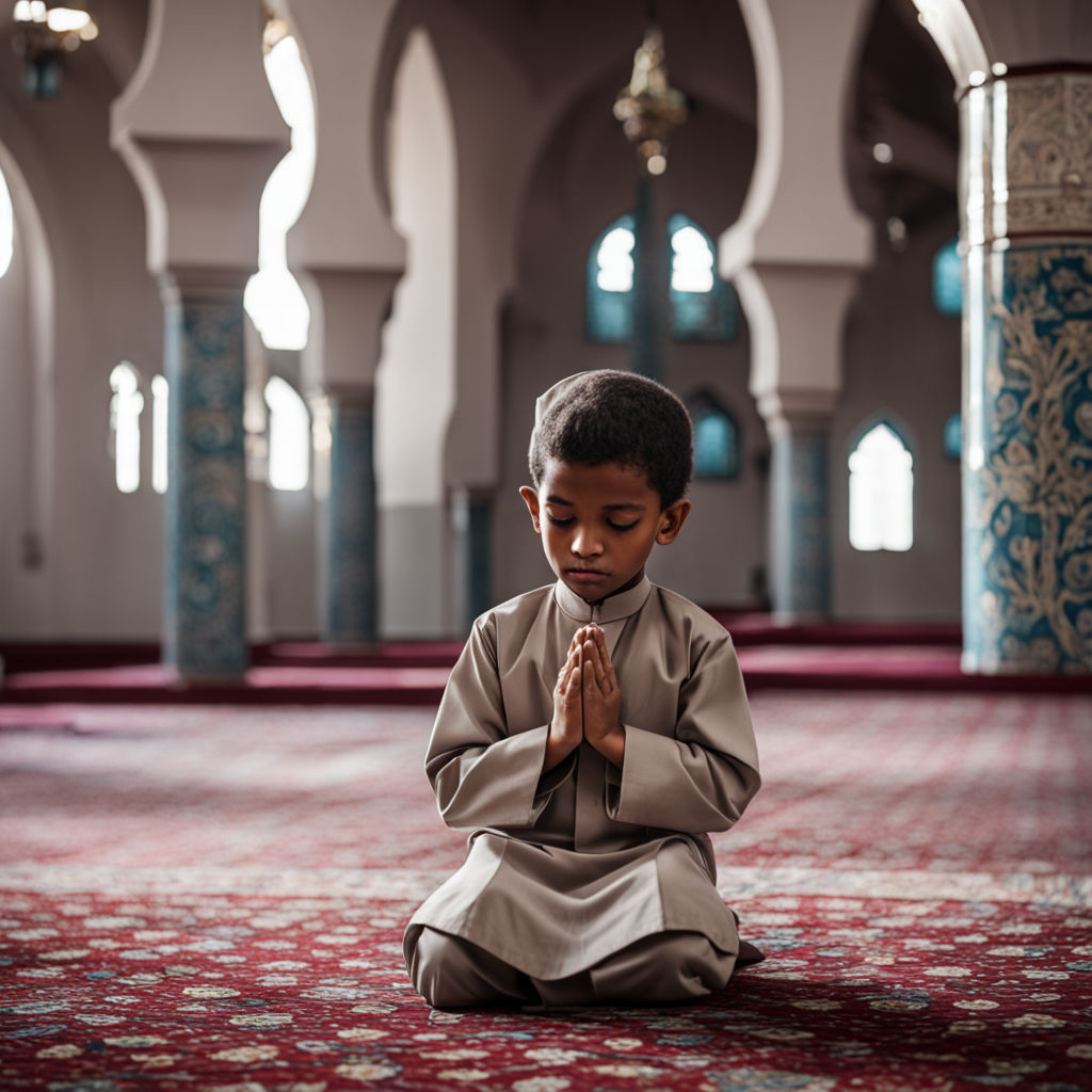 A child praying in a mosque by ahmed samy - Playground