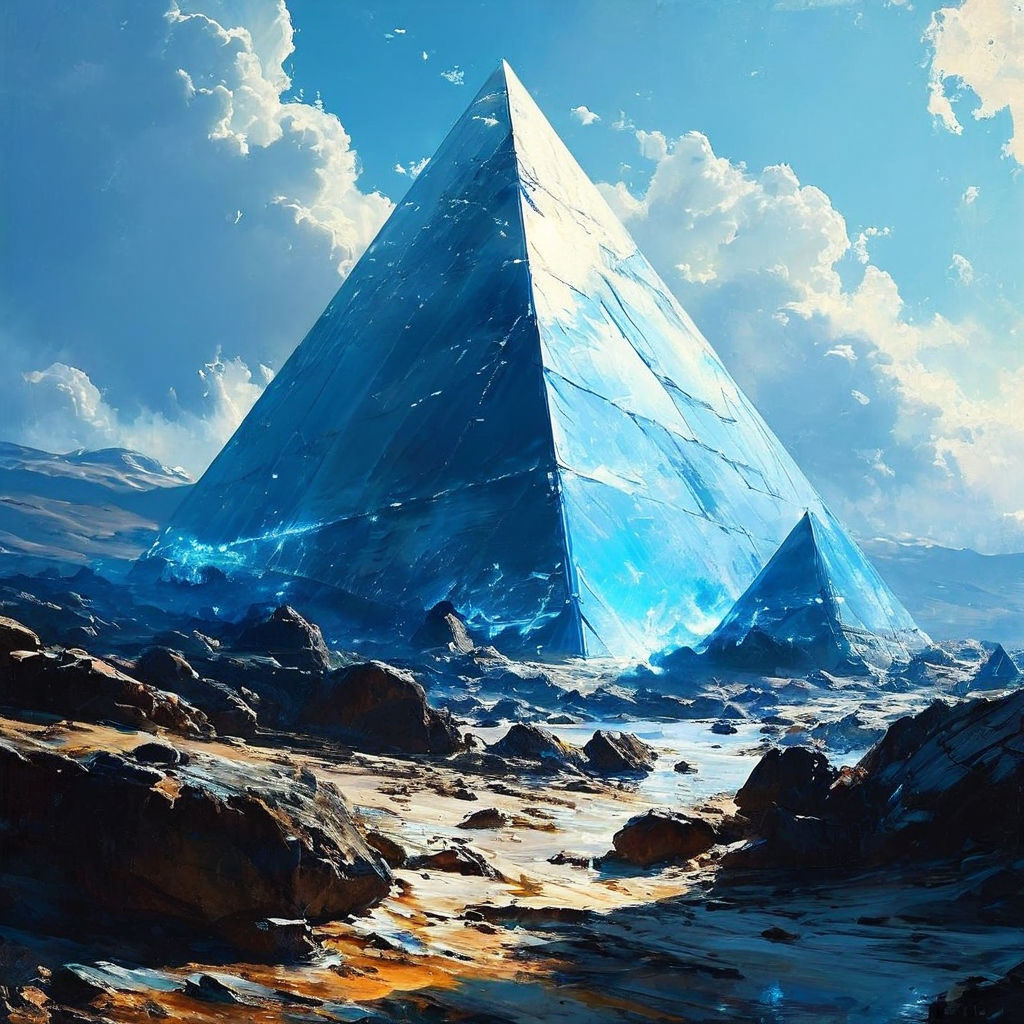 All the pyramids were cased with fine by Florim Berisha - Playground