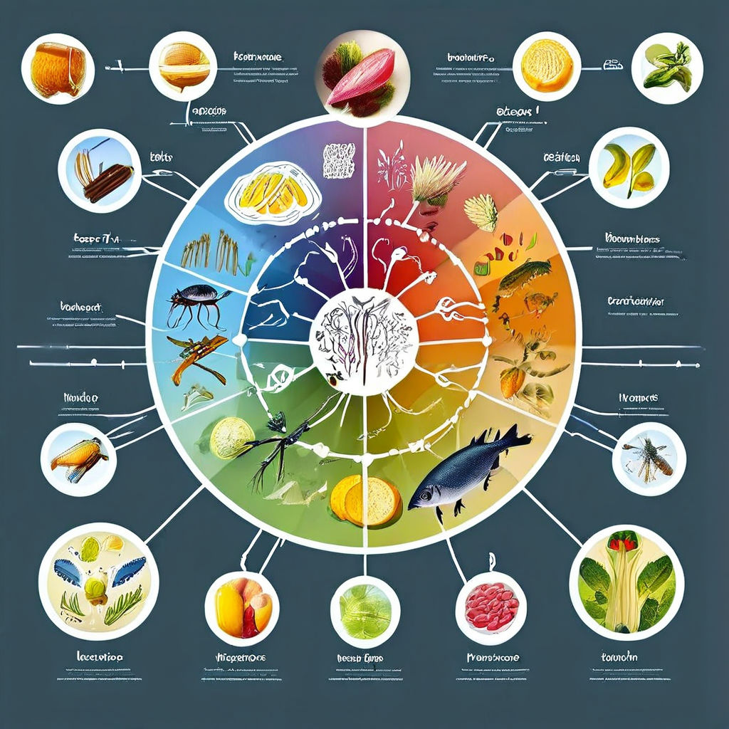 Educational poster illustrating a simplified food web by Vin Ress ...