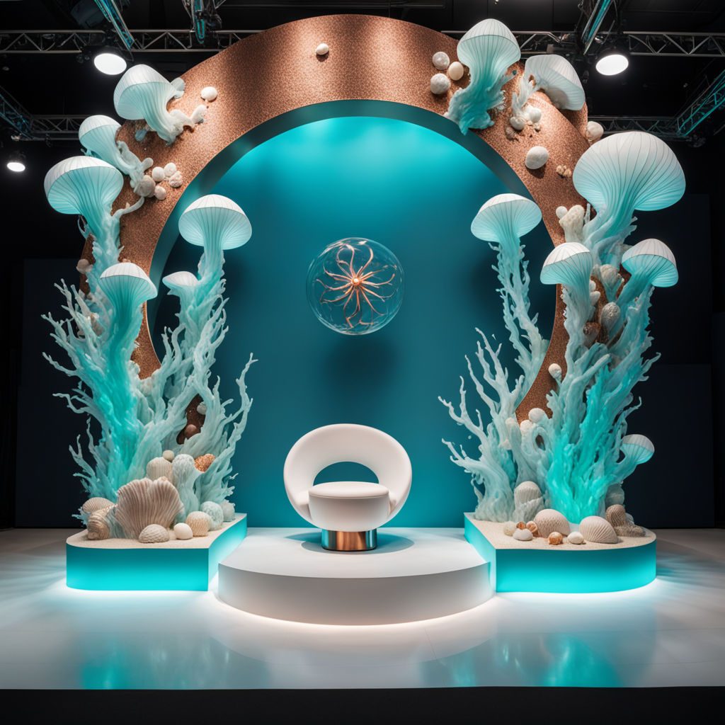 Underwater themed simple stage design with led wall by Gopika ...