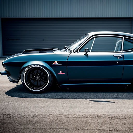Create a 80ys Ford Capri restomod with wide body in rocket b... by ...