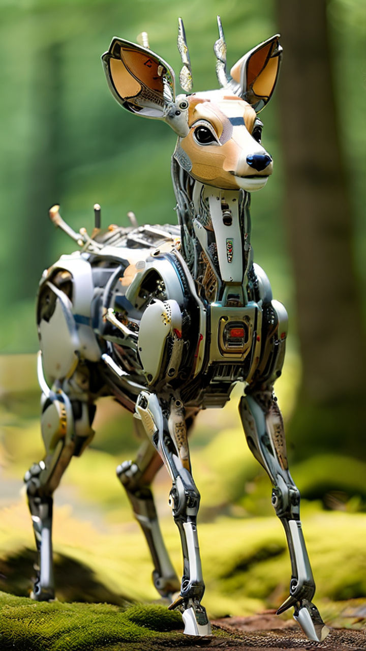 The appearance of the robot deer Bambi from the movie Bambi. by 회주스님치유 ...