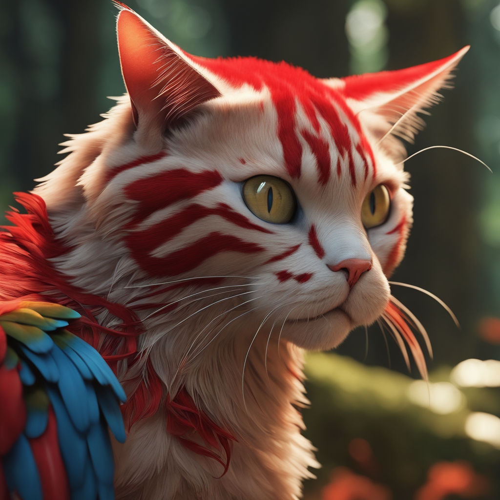 Photo of a (hybrid) animal of a cat cat cat cat cat in a for... by ...