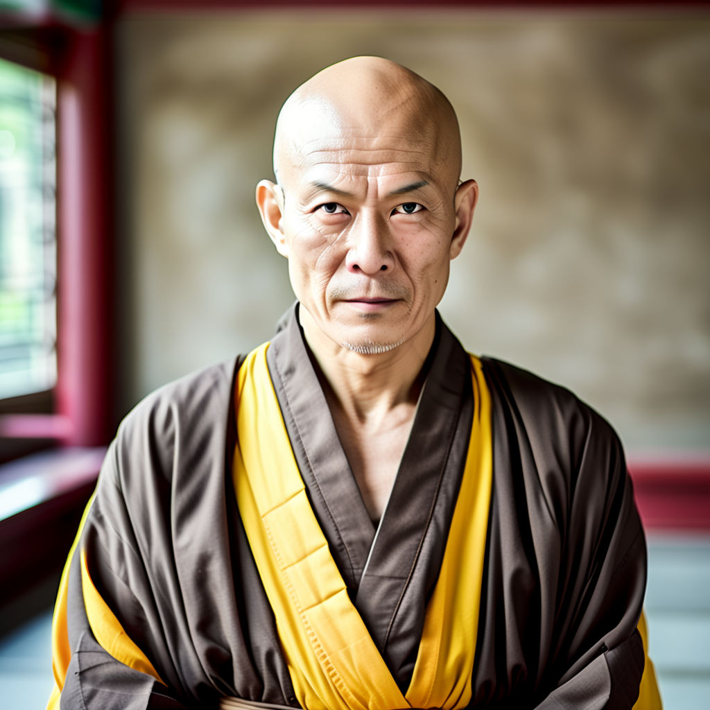 Bald shaolin monk with no beard age like 55 and watching me ... by ...
