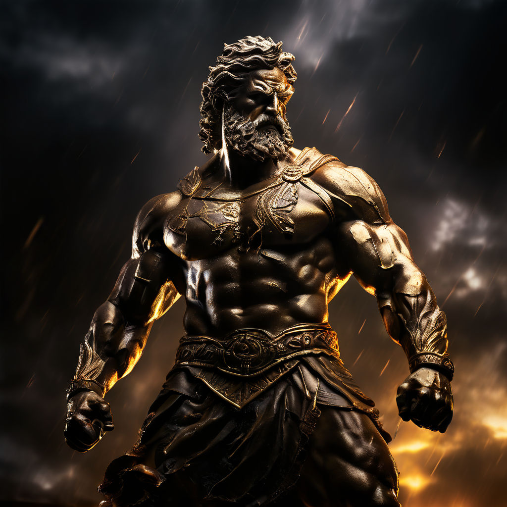 Ancient Greek strong man statue by Tedi Farid Rukmana - Playground