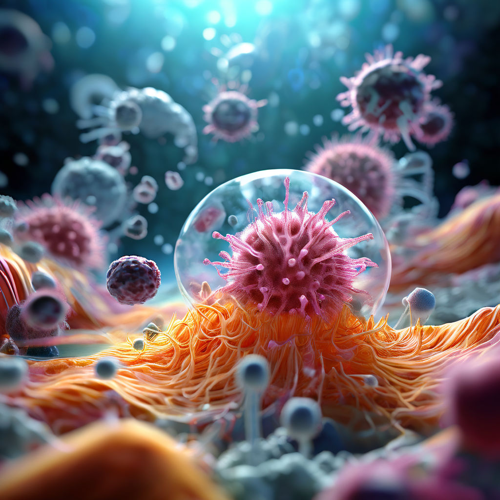 Voyage through the microscopic realm of an animal cell in vi... by ...