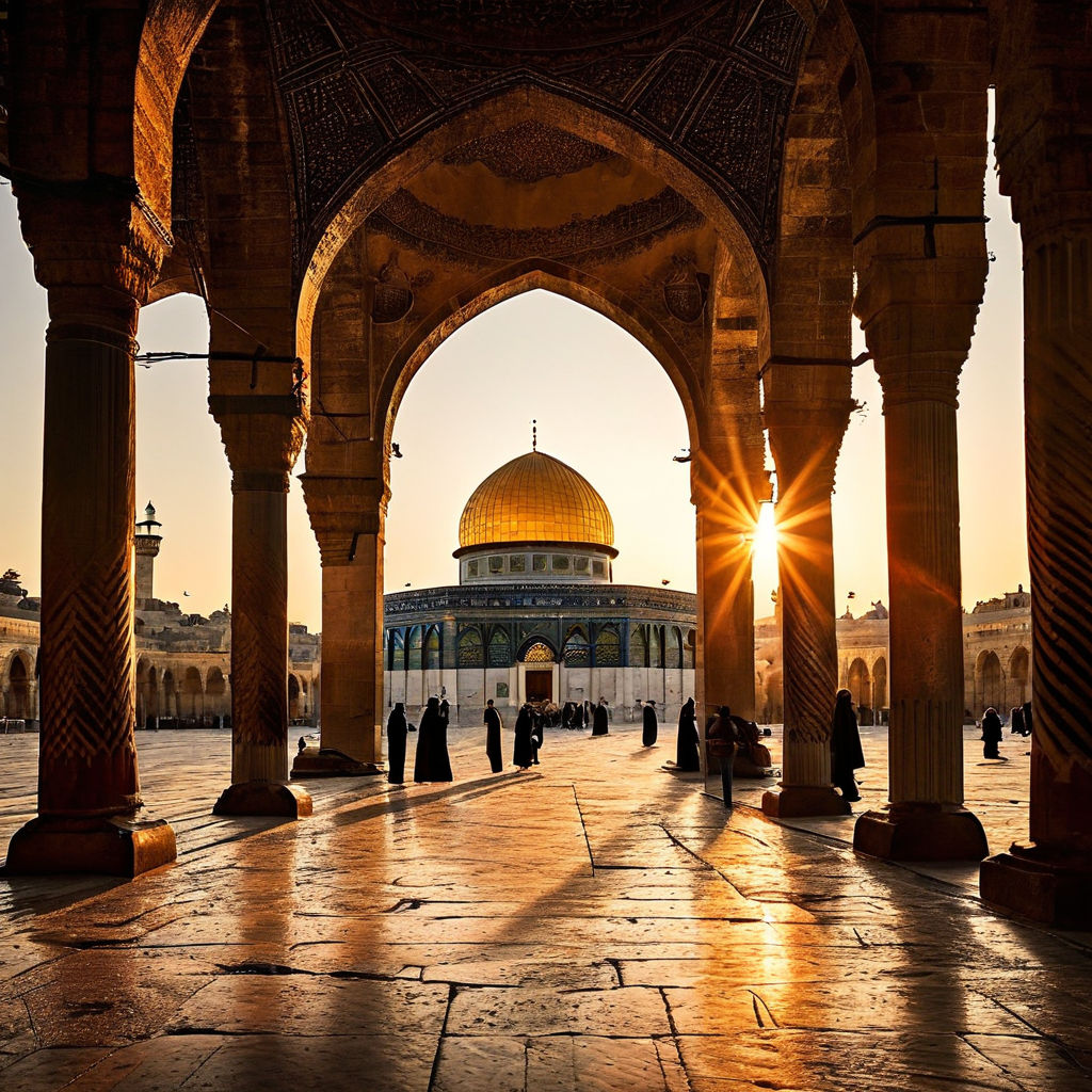 "Picture the majestic Masjid al-Aqsa by Shahid Mehmood - Playground