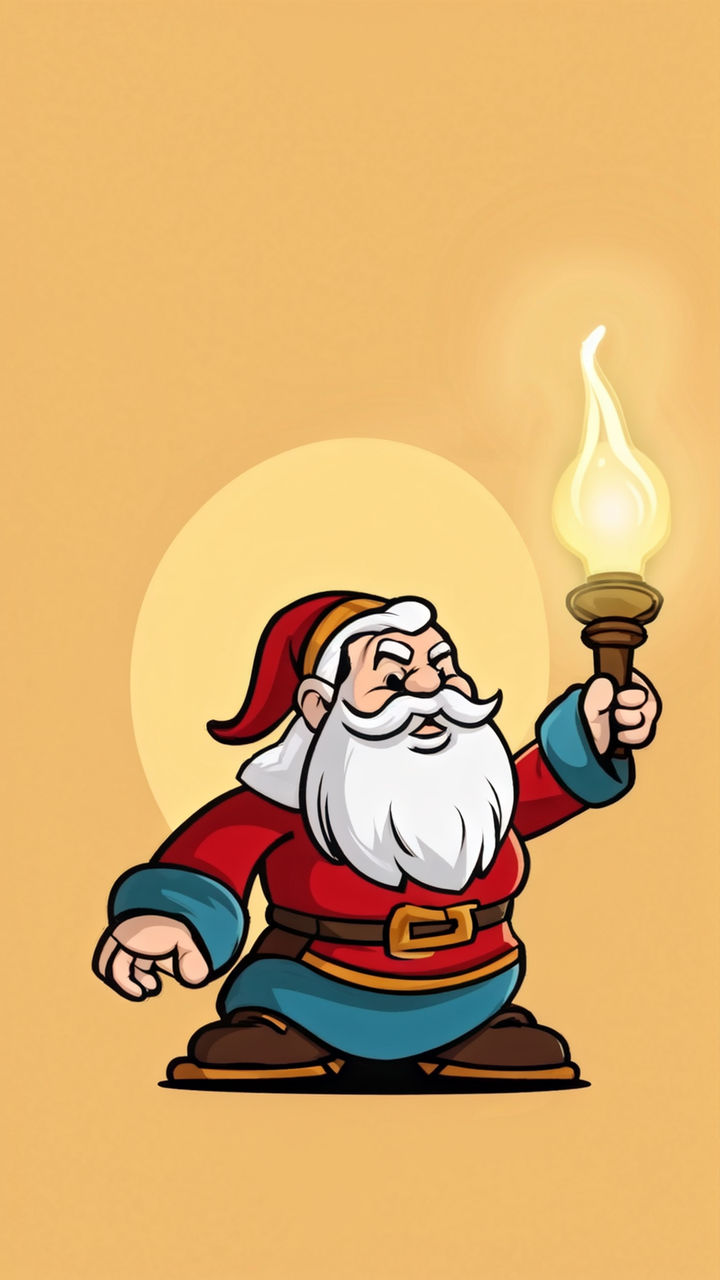 Please draw a dwarf lamp genie in a cartoon style. by Mooka Ppokka ...