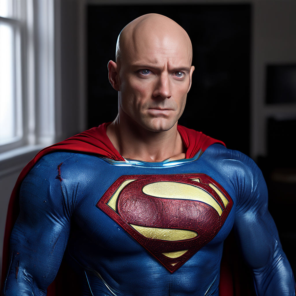 Bald superman unconscious full body ultra realistic by Ian Chatterji ...