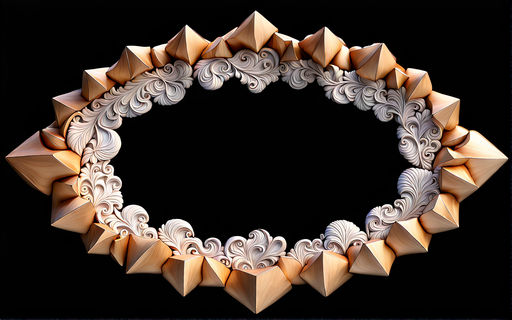Ornate wooden picture frame border made of intricate 3D Chin... by ...