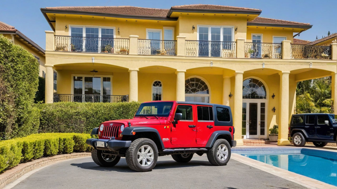 A rich man's yellow house with swimming pool by Meta Creta - Playground