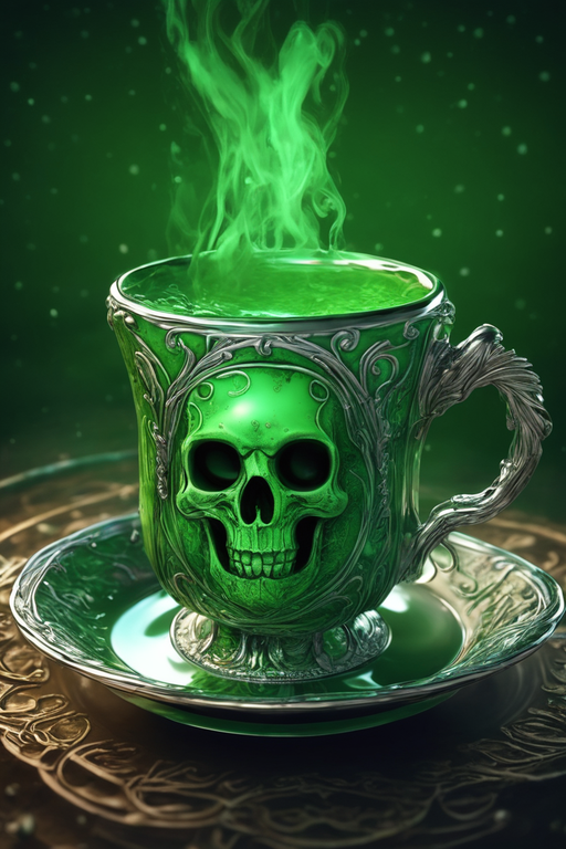 Green chrome ghost 💀/ Teacup collection 🍵 / by BoneAge - Playground