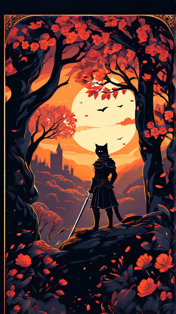 Medieval-style vector illustration featuring a knight in arm... by 杨子健 ...