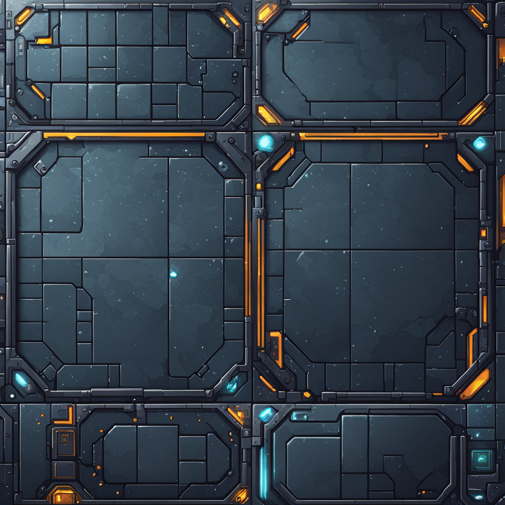 2D tile sci-fi set Wall Texture sprite divided in 12 quadran... by ...